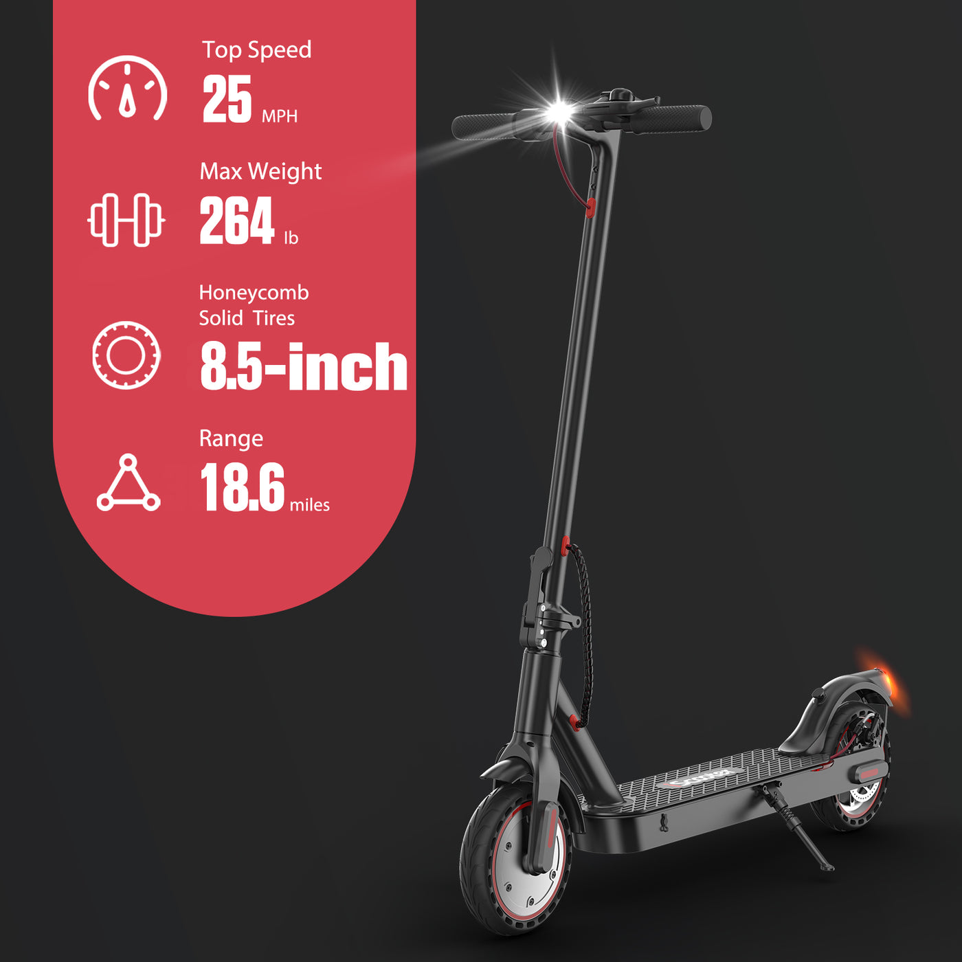 i8 pink led pedal electric scooter 500W | iScooter